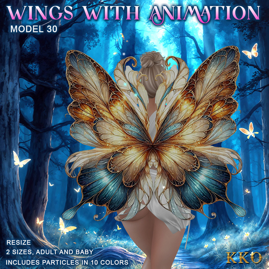 Second Life Marketplace - [KKO] Wings with animation - Model 30 DEMO